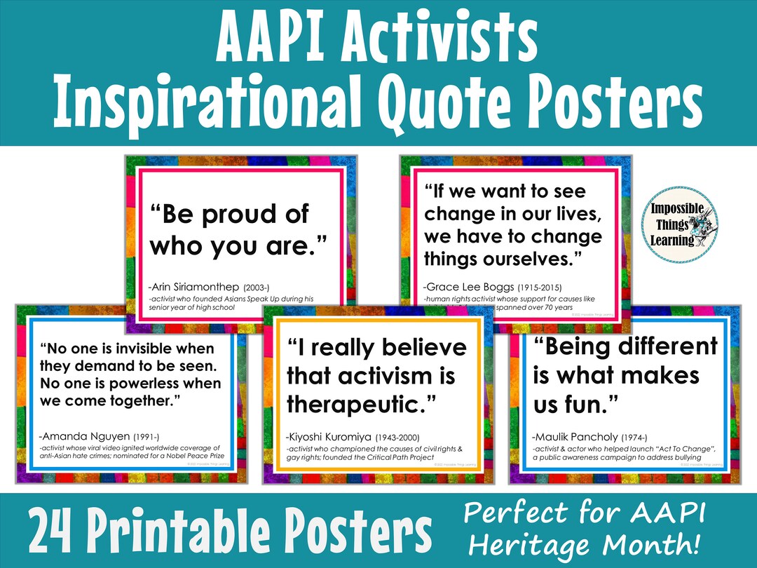 AAPI Heritage Month Posters for the Classroom With - Etsy