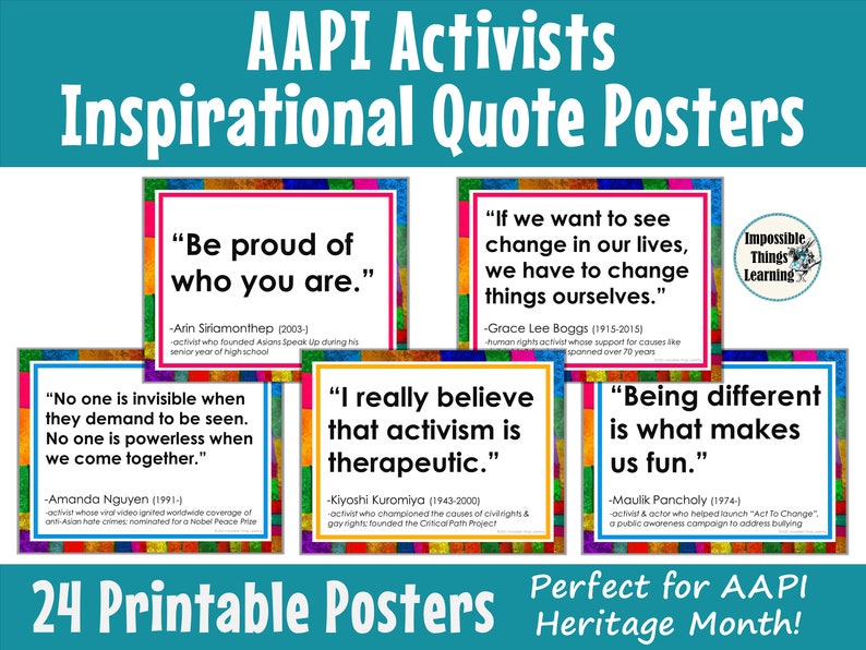 AAPI Heritage Month Posters for the Classroom With - Etsy