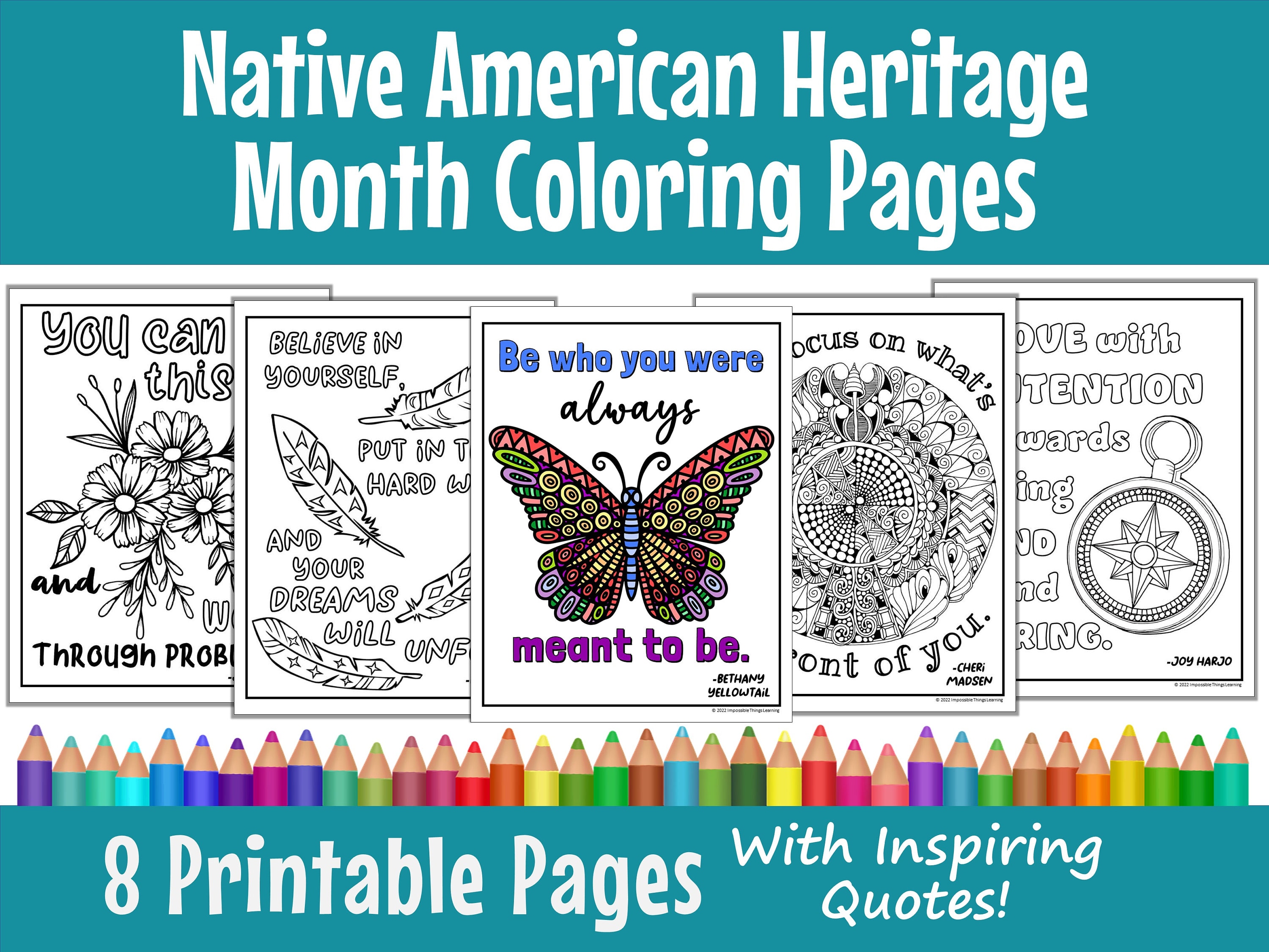 Native American Heritage Month Coloring Pages, Classroom Printables ...
