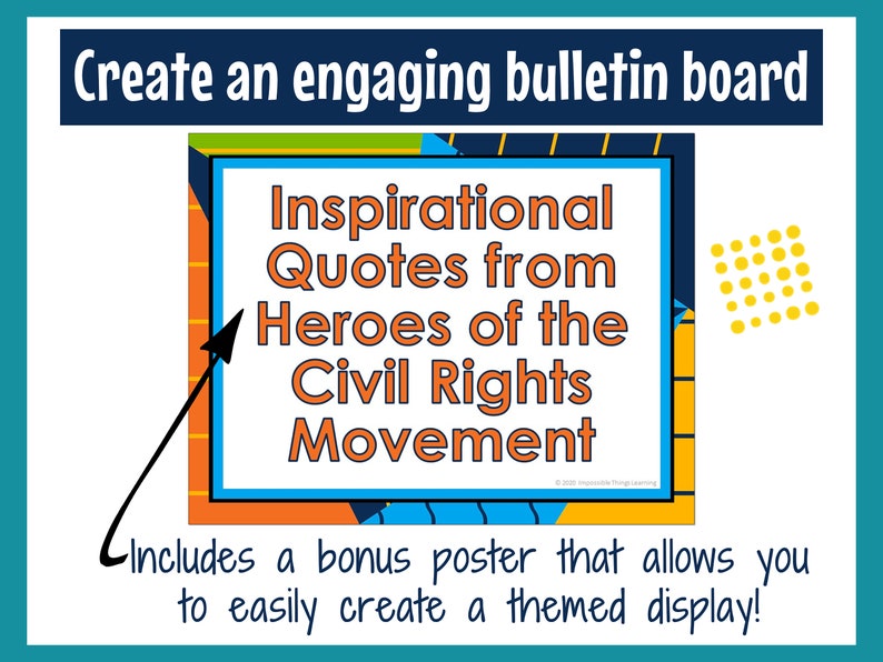 Heroes of the Civil Rights Movement Inspirational Quotes Posters for U ...