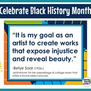 Black History Month Posters for the Art Classroom With Inspirational ...