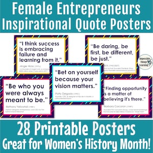 Printable Women's History Month Posters With Inspirational Quotes From ...