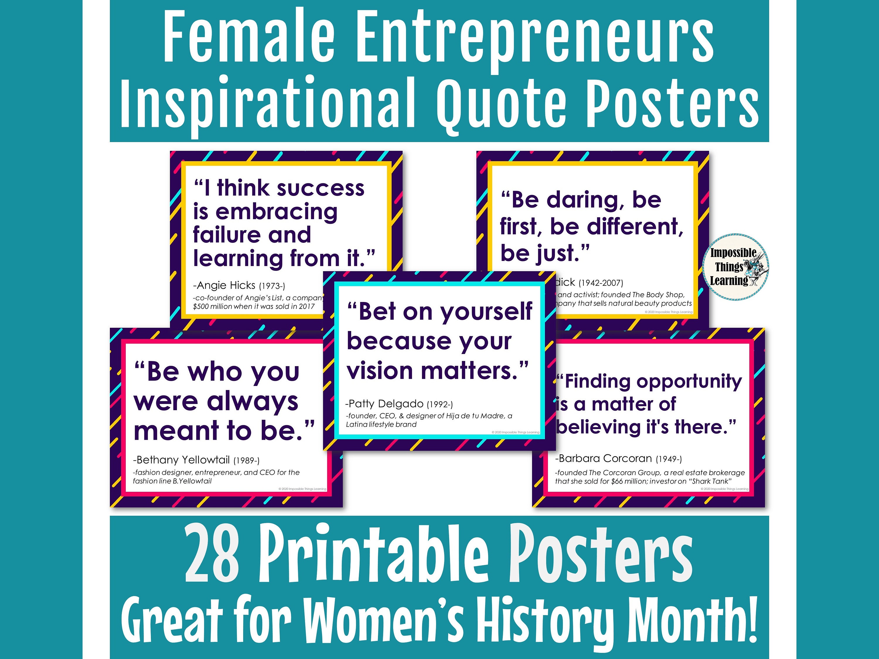 Printable Women's History Month Posters With Inspirational Quotes From ...