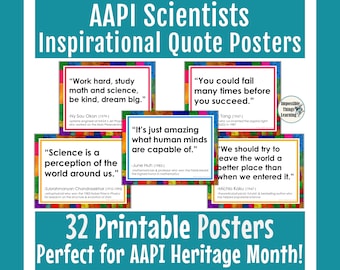AAPI Heritage Month Posters With Inspirational Quotes From Asian ...