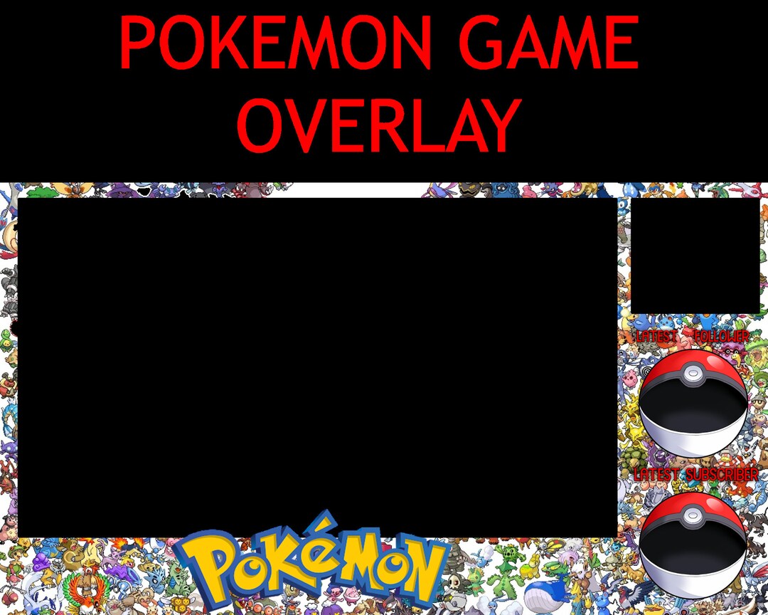 Pokemon Game Overlay Twitch Youtube Facebook Gaming - Etsy