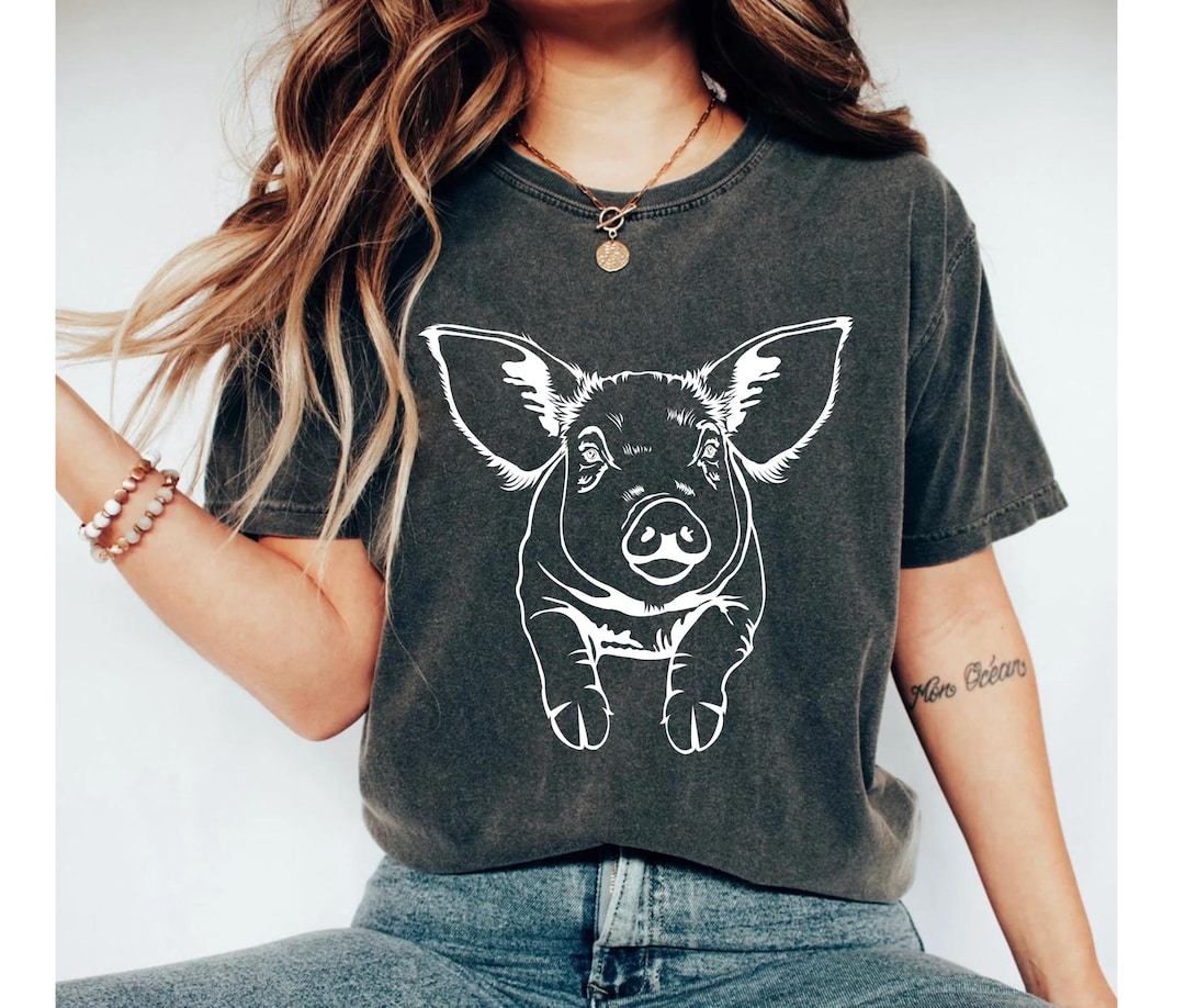 Cute Pigs Shirt, Pig Shirt, Graphic Tees for Women, Animal Lover Shirt ...