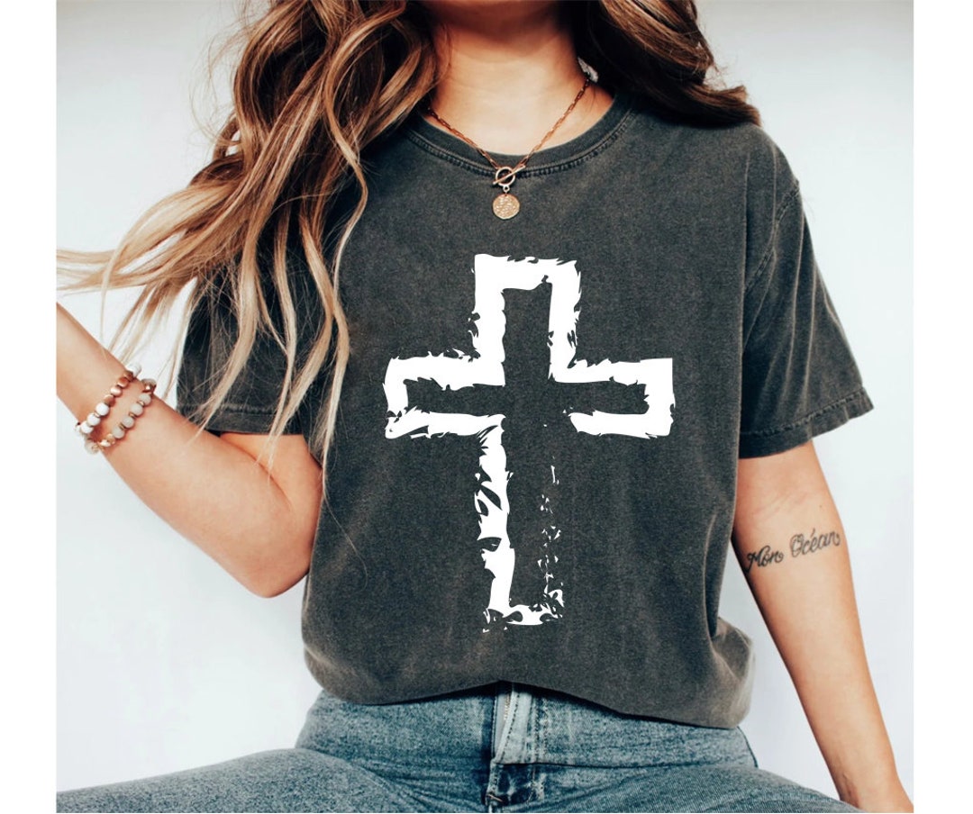 Cross Shirt, Jesus Shirt, Christian T-shirt, Religious Gifts, Bible ...