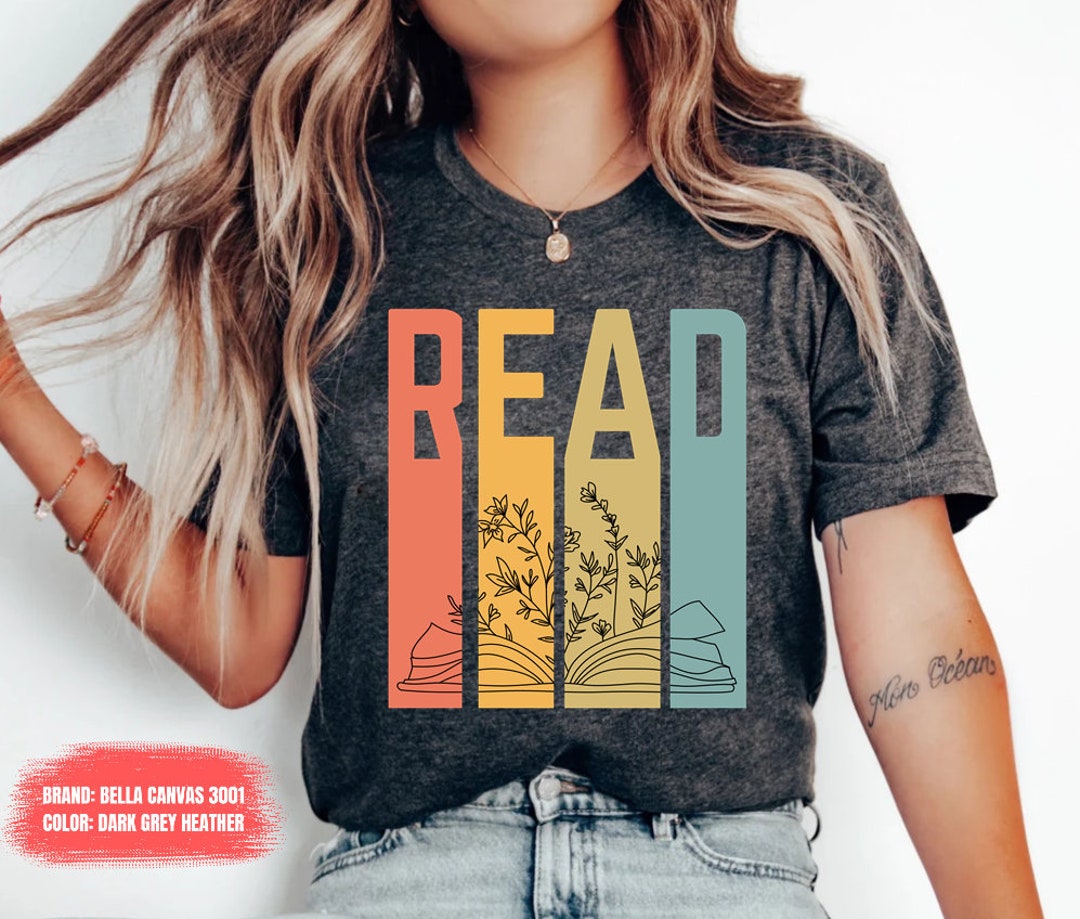 Retro Read Teacher Shirt, School Librarian Gift, Librarian Shirt ...