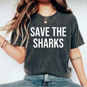 Extinction Animals Save the Sharks Shirt Save Sharks Shirt Shark Lover ...