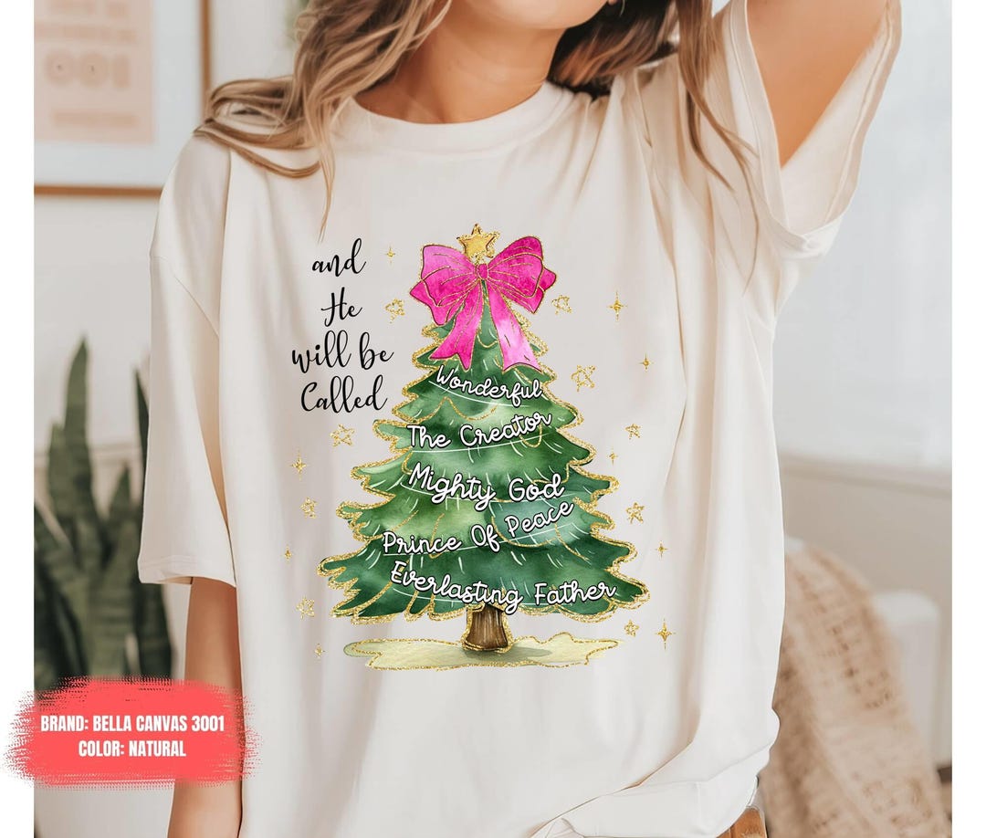 Jesus Christmas Shirt, Bible Verse Shirt, Christmas Tree Shirt ...