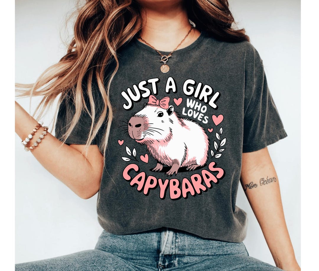 Just A Girl Who Loves Capybaras Shirt, Capybara Shirt, Animal Lover ...