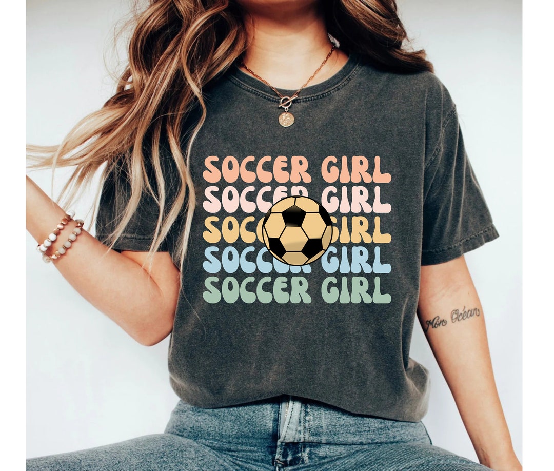 Soccer Girl Shirt, Girls Soccer Shirt, Soccer Ball Shirt, Girls Soccer ...