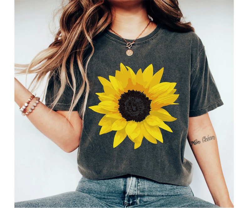 Sunflower Shirt, Floral Tee Shirt, Flower Shirt,garden Shirt, Womens ...