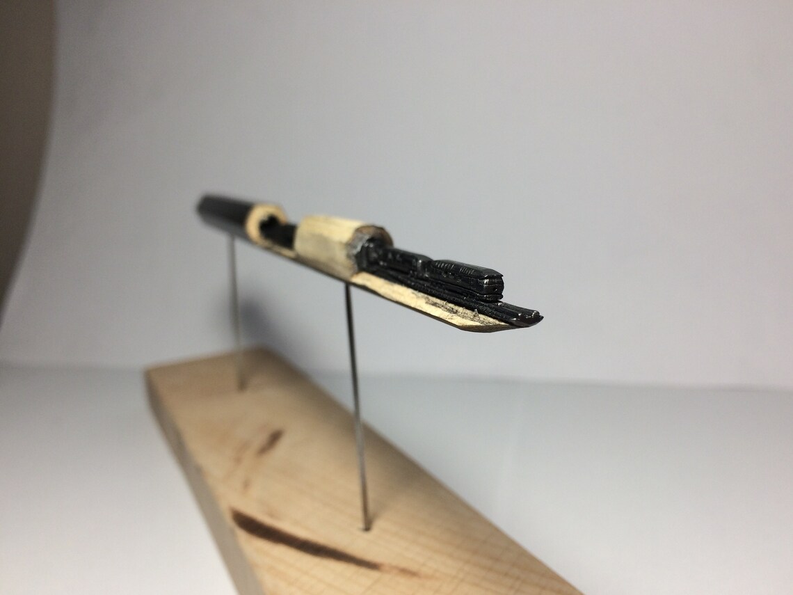 Locomotive in Railway Pencil Carving / Train With Trestles / | Etsy