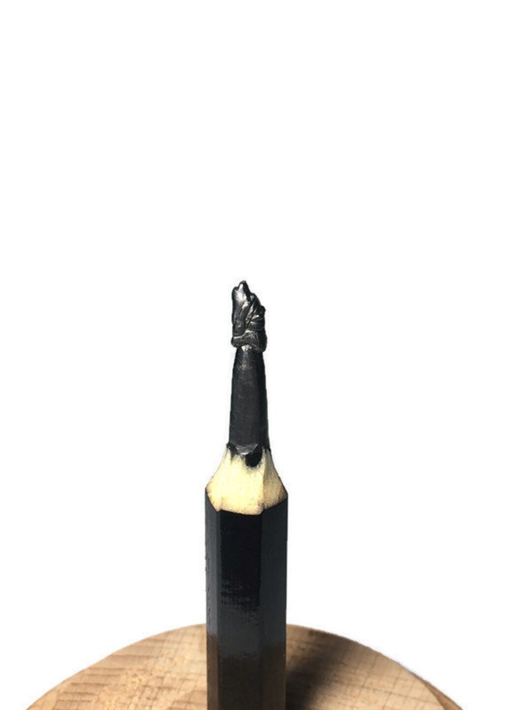 Wolf Head - Pencil Carving / Howling Wolf / Wolf Statue / Wolf Skull ...