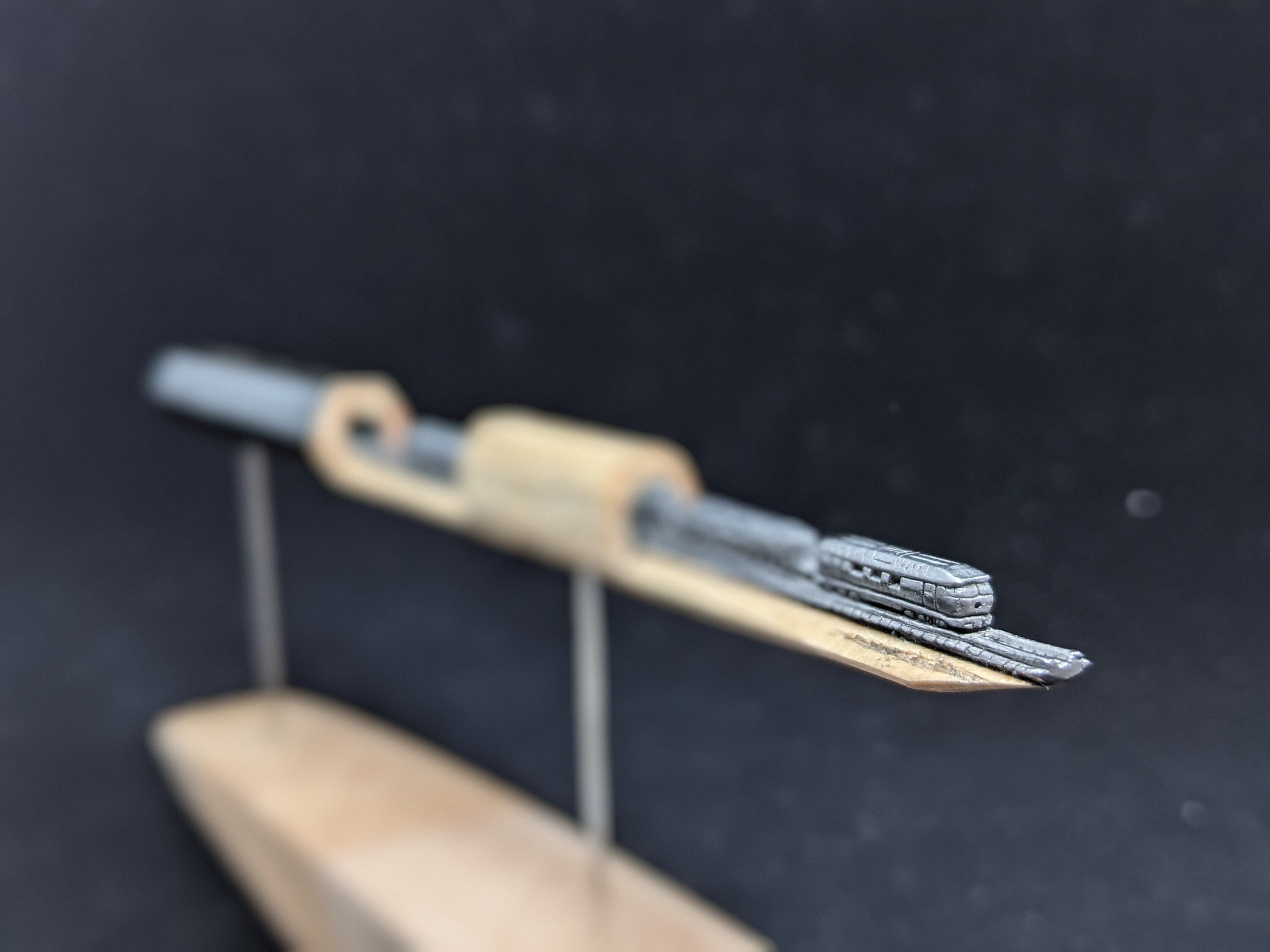 Locomotive in Railway Pencil Carving / Train With Trestles / Tunnel ...