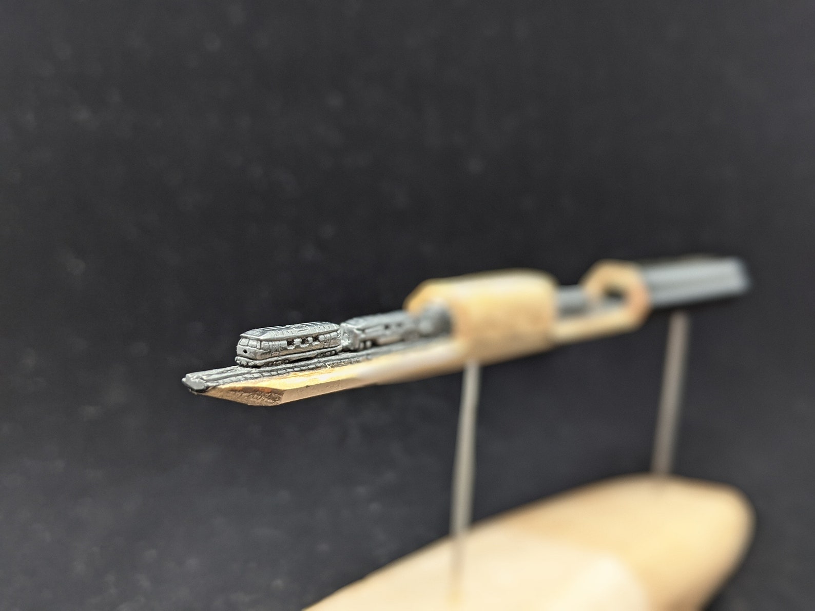 Locomotive in Railway Pencil Carving / Train With Trestles / Tunnel ...