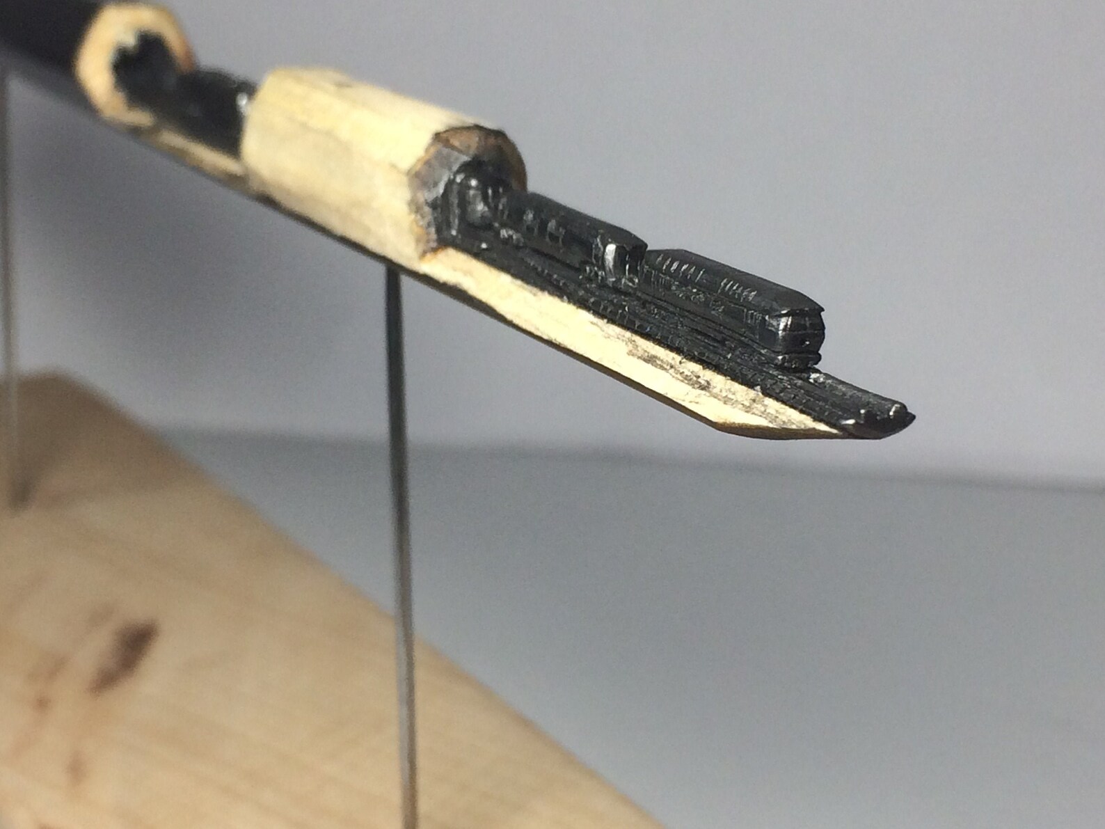 Locomotive in Railway Pencil Carving / Train With Trestles / Tunnel ...