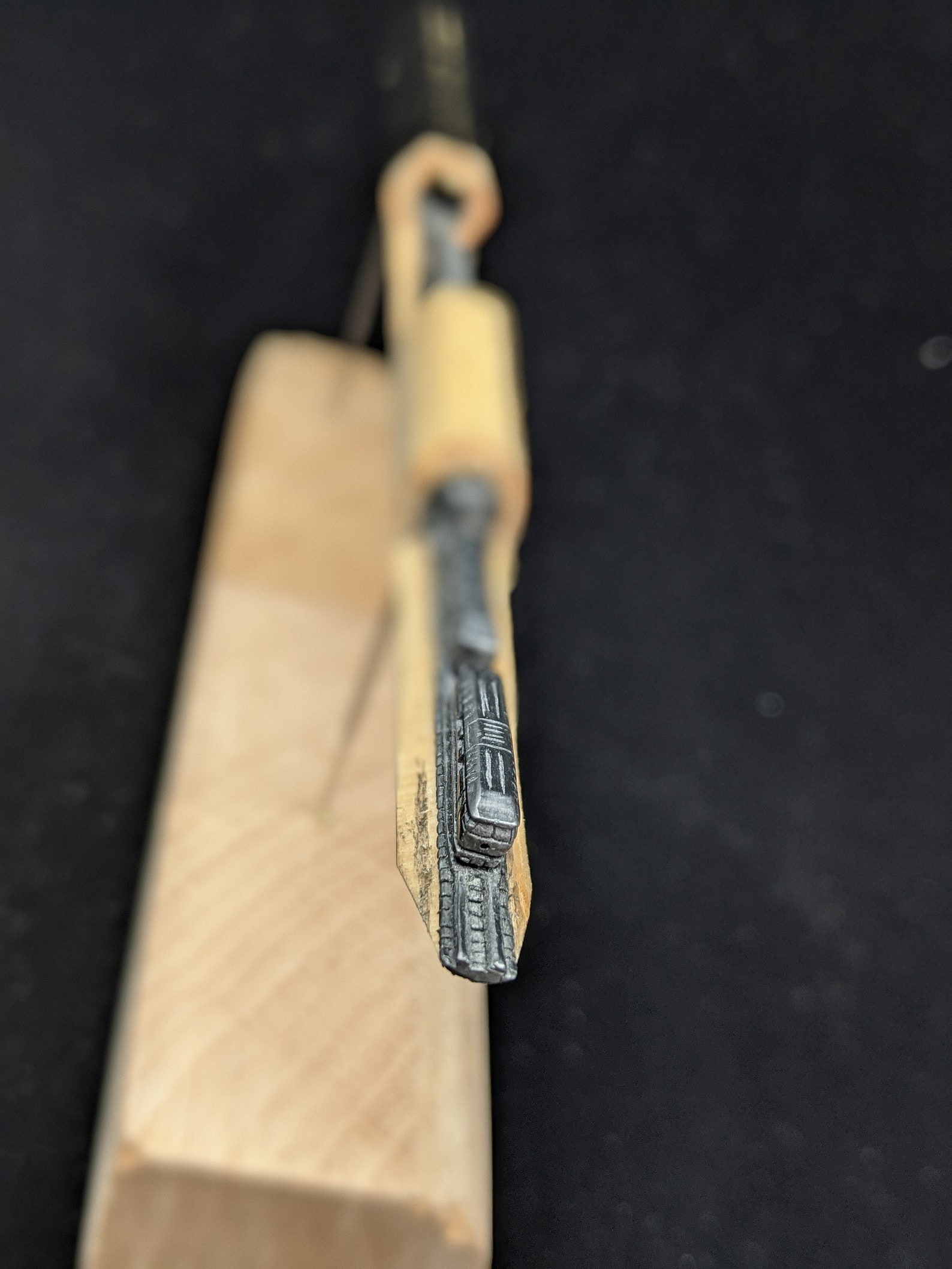 Locomotive in Railway Pencil Carving / Train With Trestles / Tunnel ...