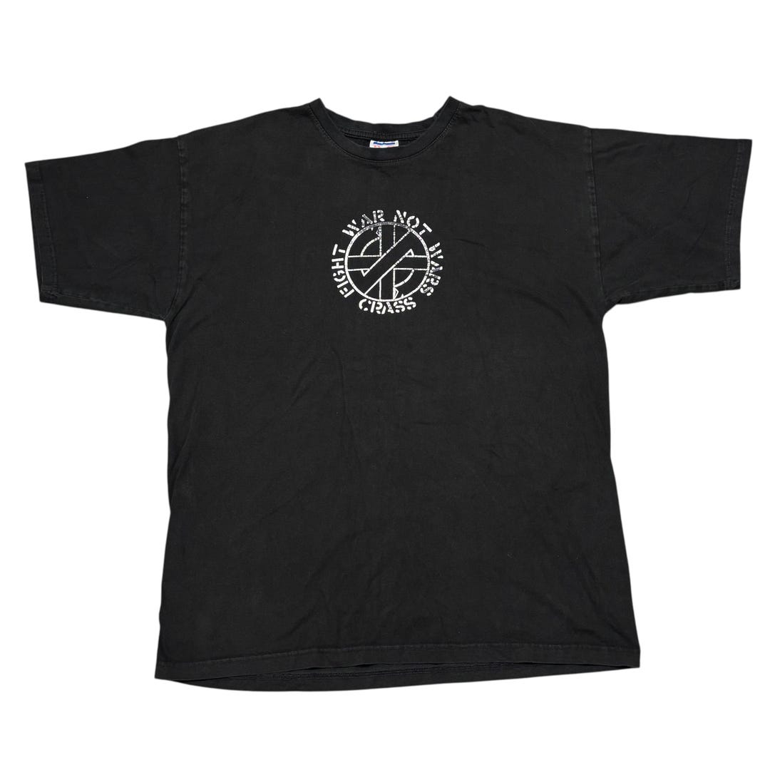 Vintage Crass Shirt XL 90s Shirt Tour Shirt Concert Shirt Crust Punk ...