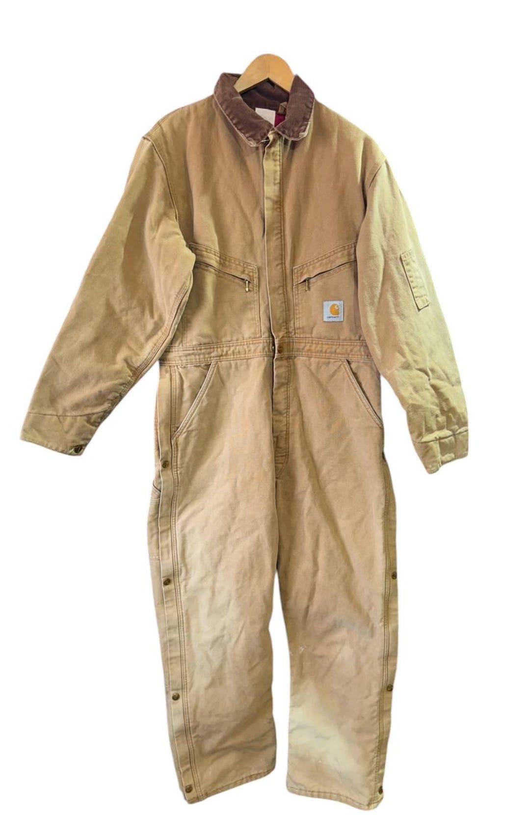 Vintage Carhartt Coveralls Blue 80s Made in Usa Insulated Zip up ...