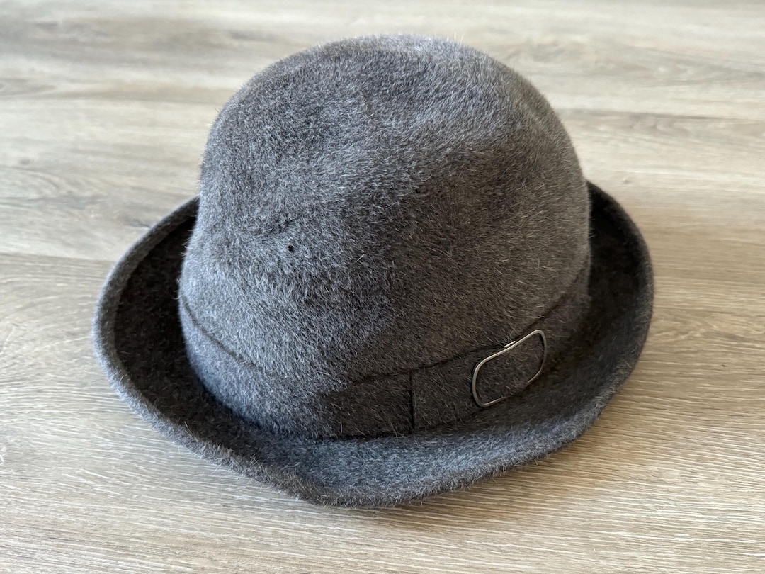 BORSALINO Fedora Melegari Hat Hut Wool Grey Classic Vintage AUTH Size 4 ...