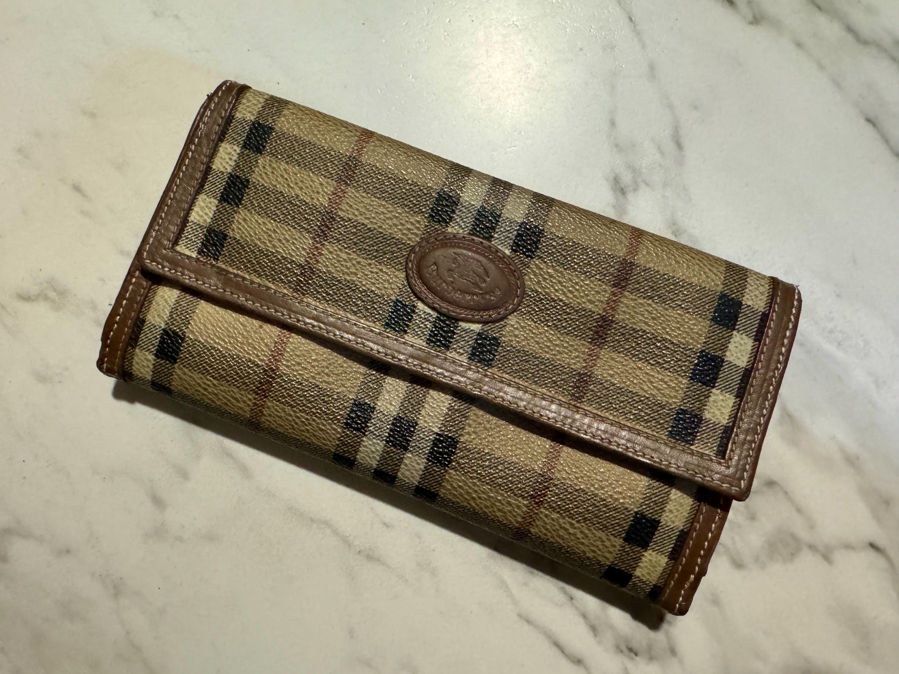 BURBERRYS Nova Check Monogram Purse Wallet Rare Vintage AUTH - Etsy
