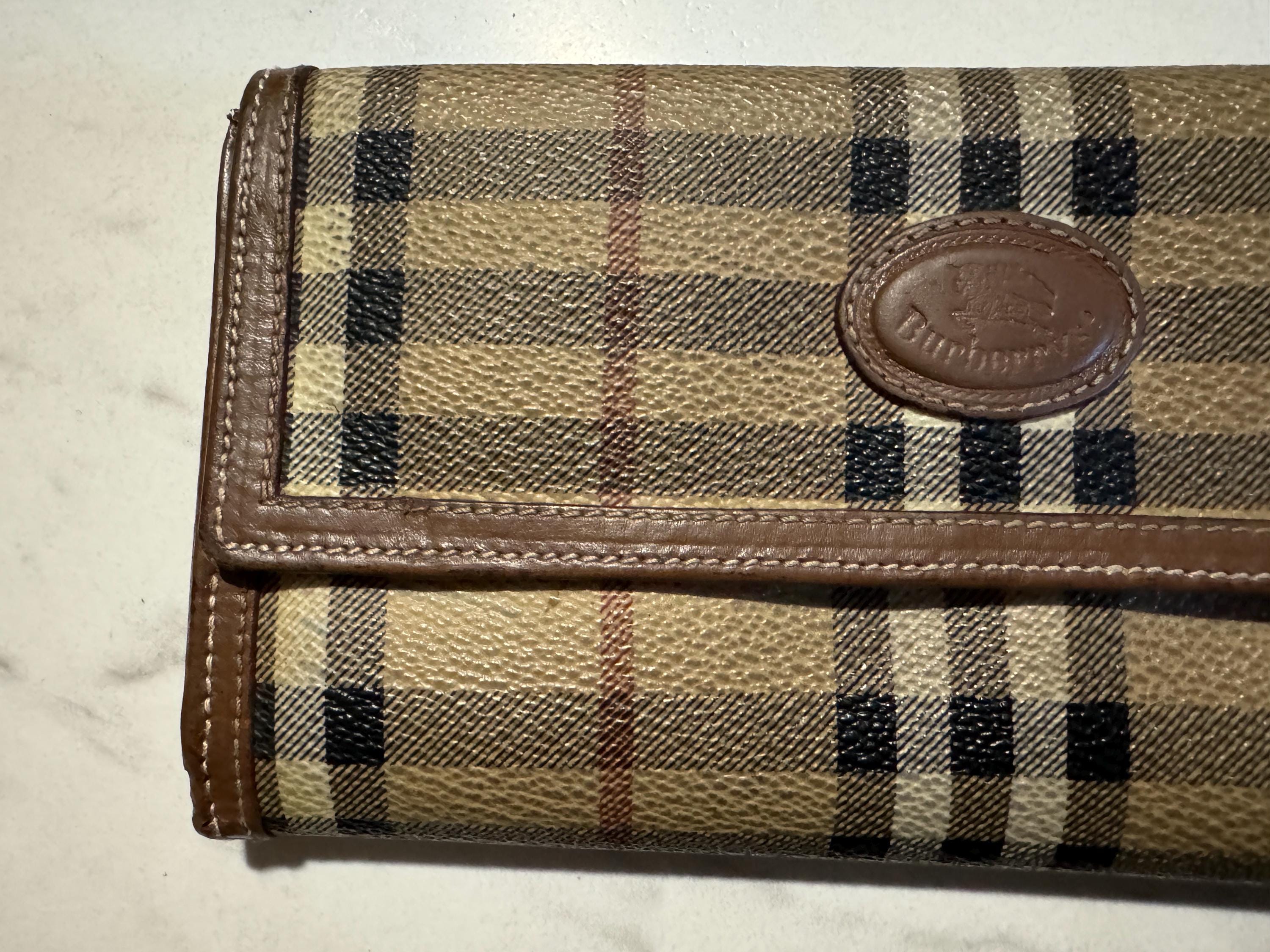 BURBERRYS Nova Check Monogram Purse Wallet Rare Vintage AUTH - Etsy