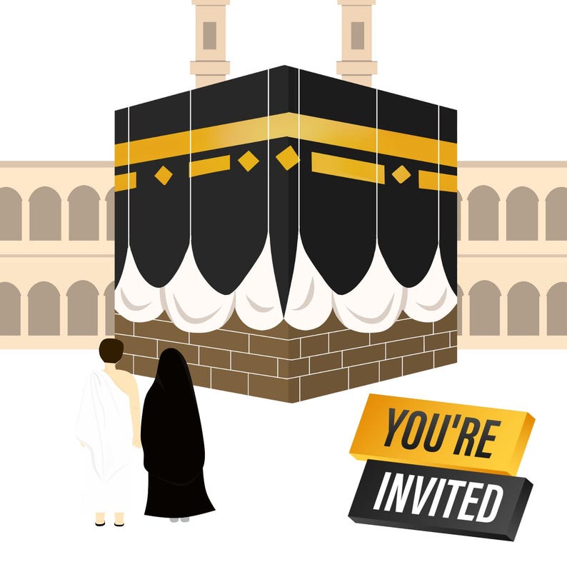 Islamic Stickers Bundle | Umrah Invitation & Kaaba Stickers | Digital ...
