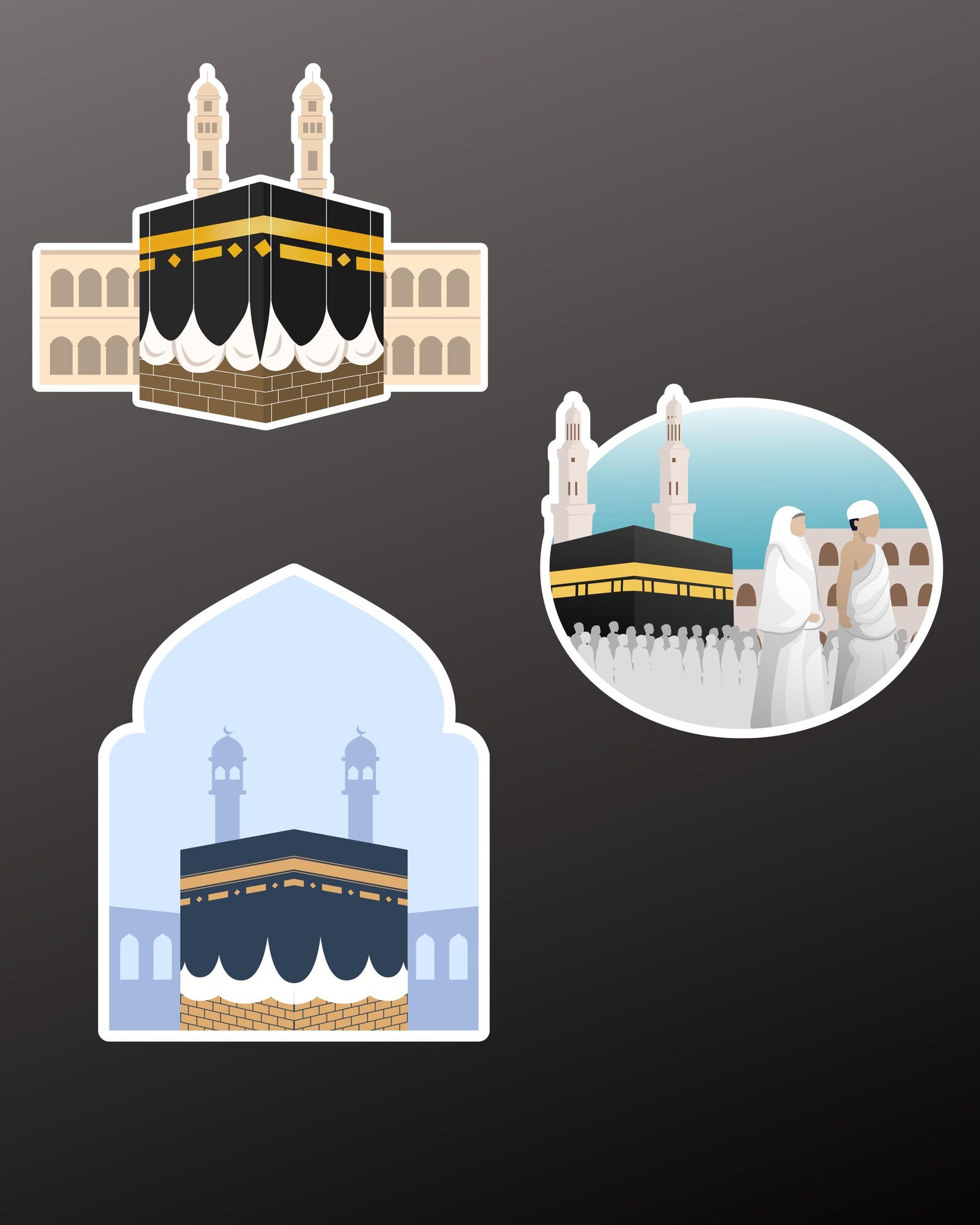 Islamic Stickers Bundle | Umrah Invitation & Kaaba Stickers | Digital ...