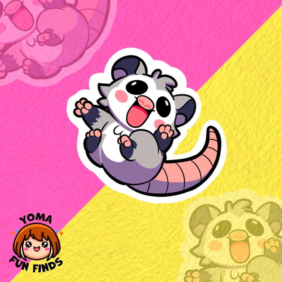 Cuet Possum Waterproof Sticker, Trash Animal Vynil Sticker, Weirdcore ...