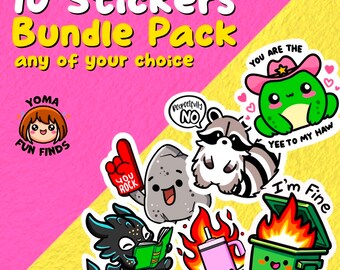 10 Sticker Bundle Choose Any 10 Stickers for a Discounted Price - Etsy