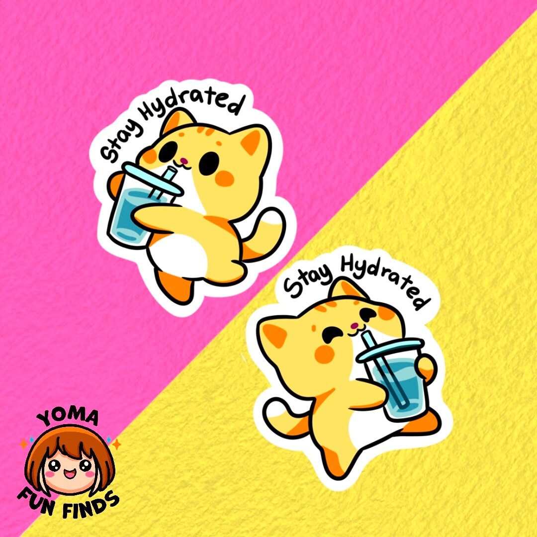 Stay Hydrated Sticker, Water Bottle Sticker, Hydro Flask Sticker ...