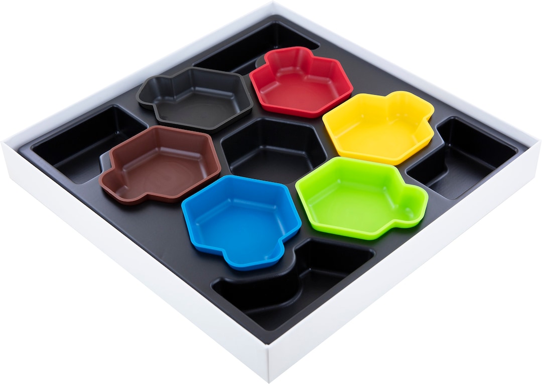 Feldherr SHELL Core Box - 6 Colored Token Trays Plus Storage Box for ...