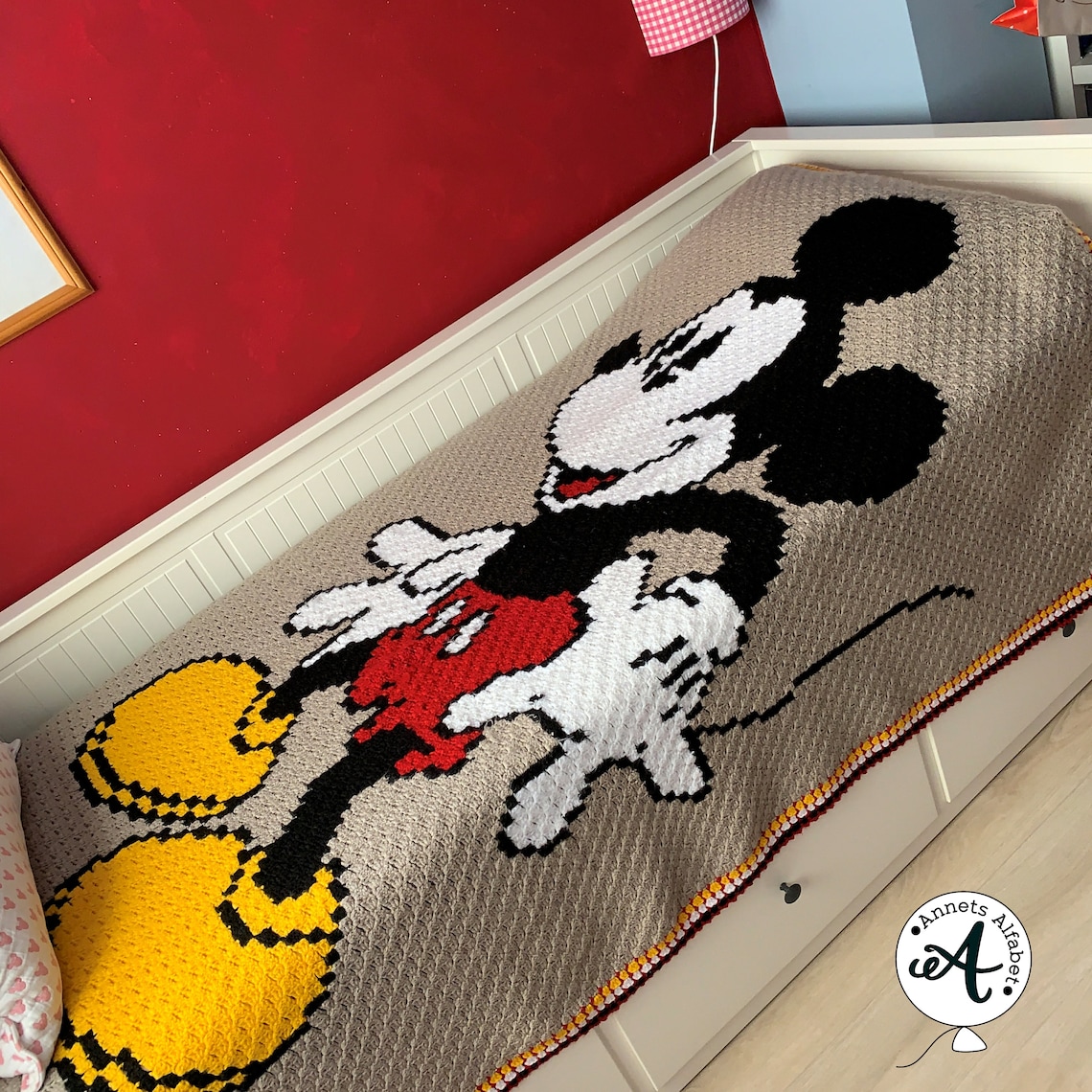 Crochet Pattern C2C Big Mouse Graphghan, Corner to Corner Crochet, C2c ...