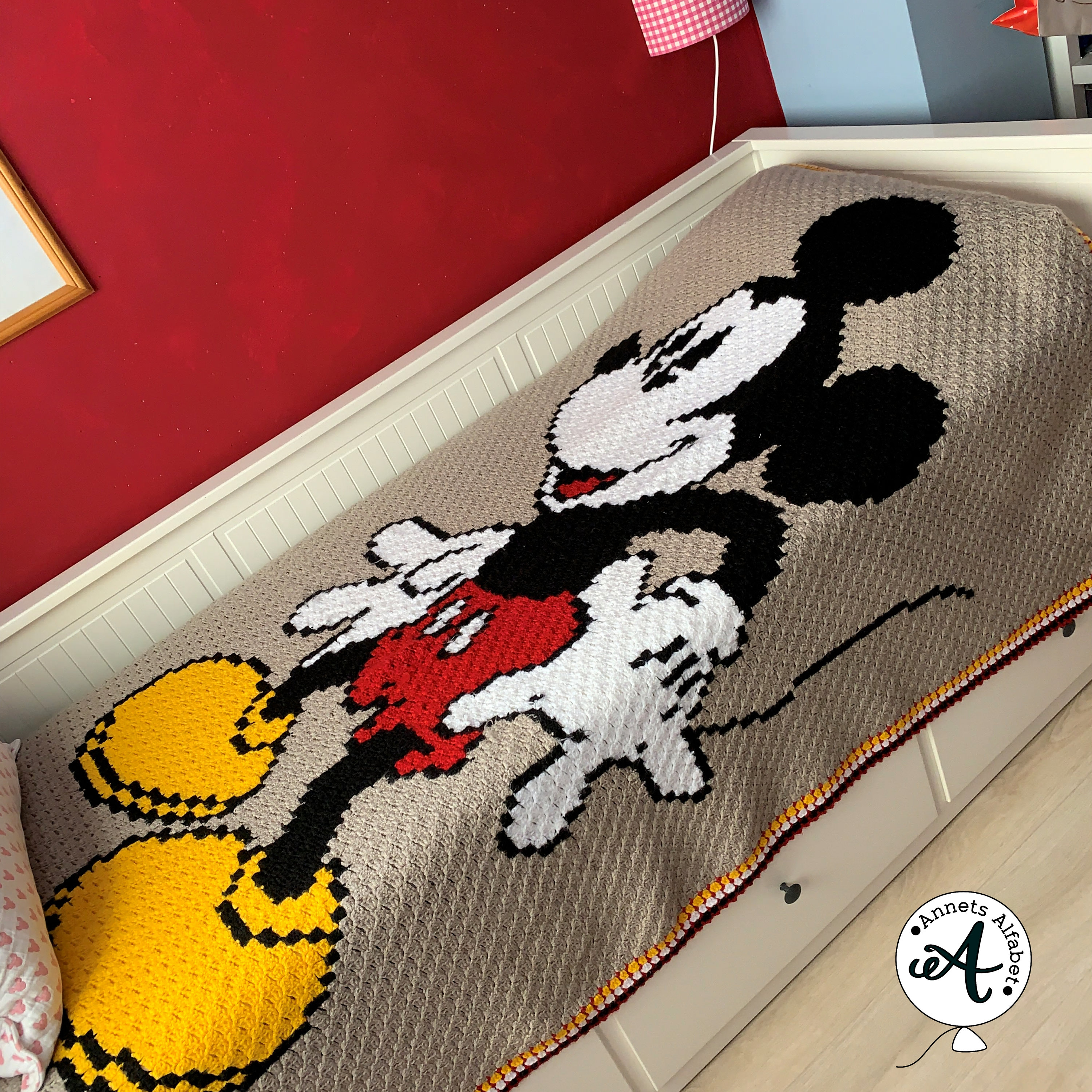 Mickey Mouse Crochet Blanket Pattern Mickey Mouse Bobble Crochet