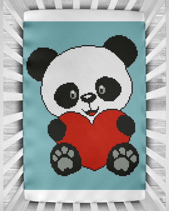 C2c Panda Panda Graphghan Crochet Pattern Panda Graphgan | Etsy