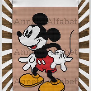 Crochet Pattern C2C Big Mouse Graphghan, Corner to Corner Crochet, C2c ...