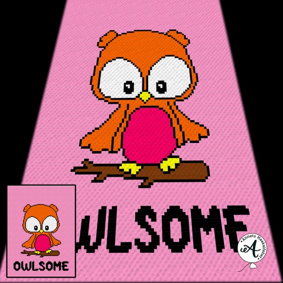 Crochet pattern C2C Owl Graphgan crochet pattern owl - Etsy España