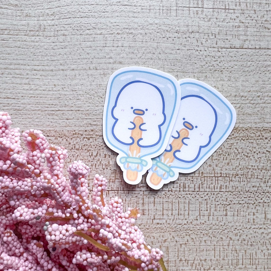 Ice Cream Duck Waterproof Vinyl Stickers | Cute Unique Stickers | Chibi ...