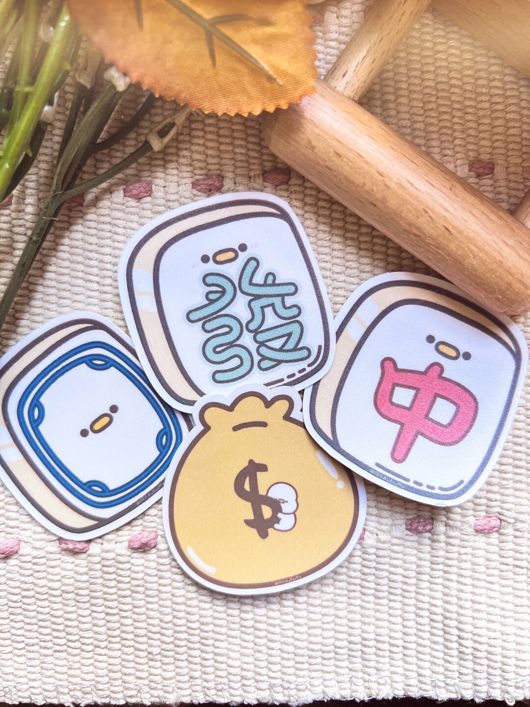 Mahjong Duck Diecut Waterproof Vinyl Stickers | Cute Unique Stickers ...