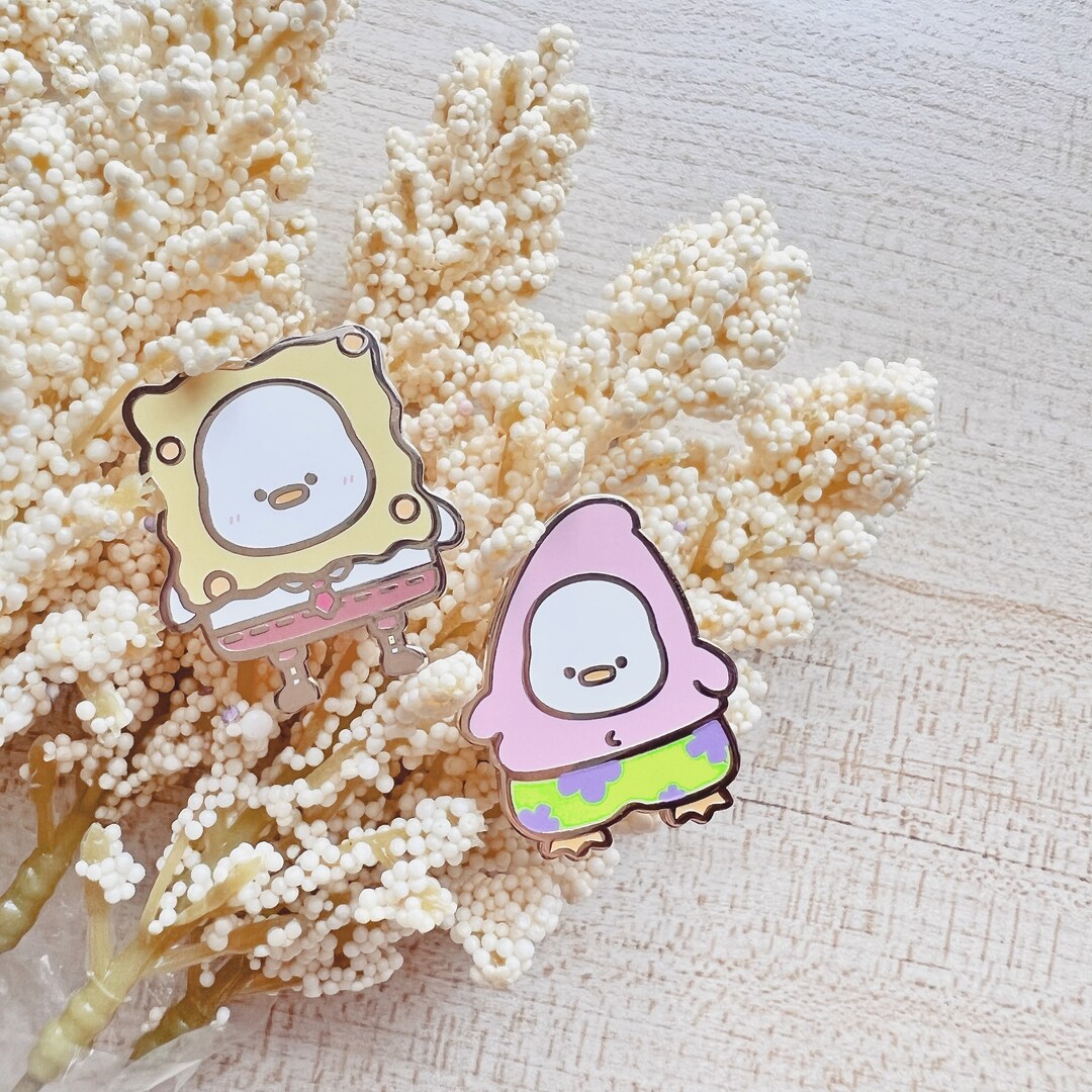 Sponge and Star Pin | Kawaii Pin | Cartoon Animal Cute Pins - Etsy