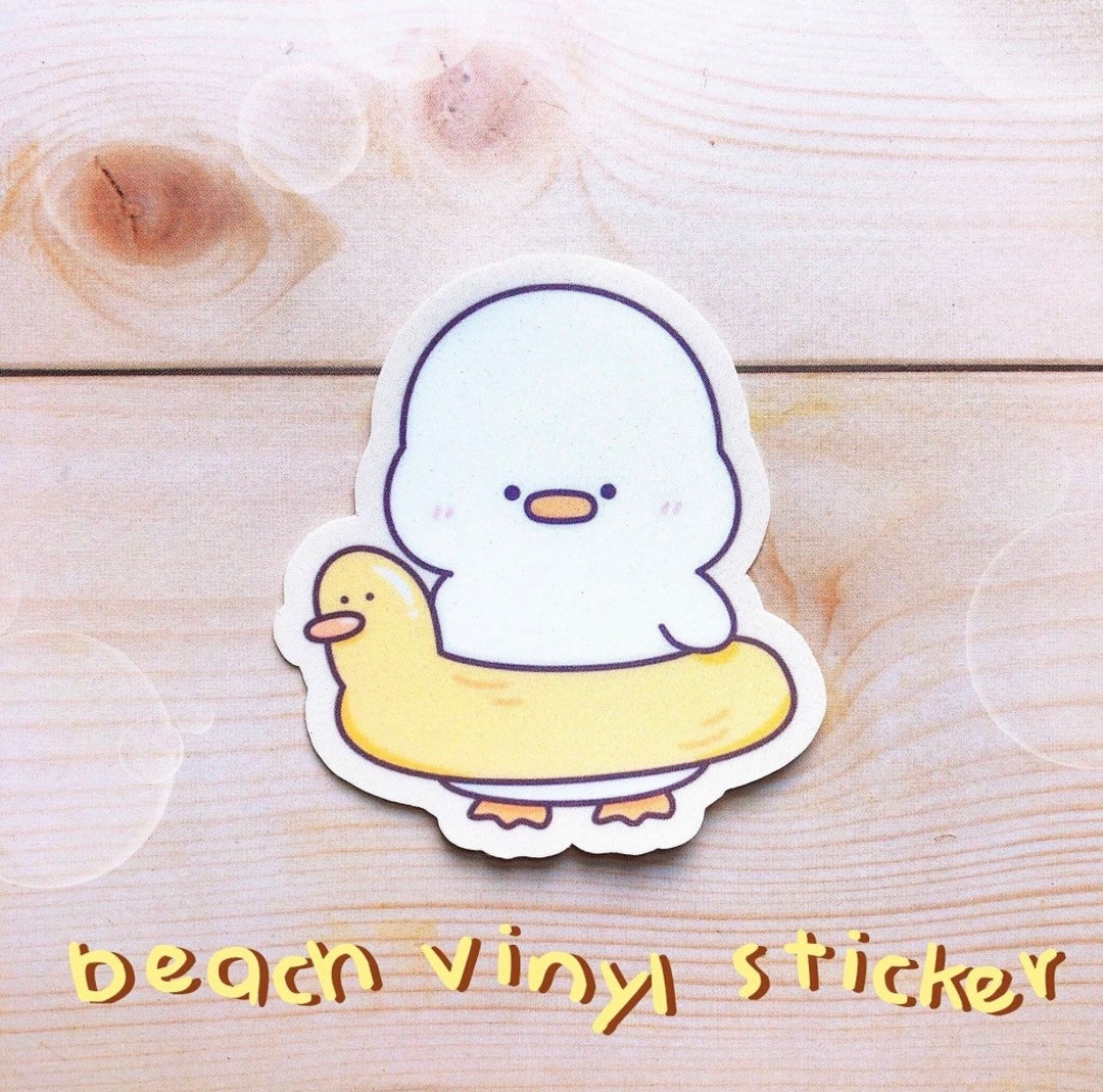 Deedee Beach Ducky Waterproof Vinyl Stickers | Cute Unique Stickers ...