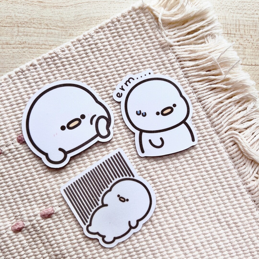 Duck Emoticon Deedee Waterproof Vinyl Stickers | Cute Unique Stickers ...