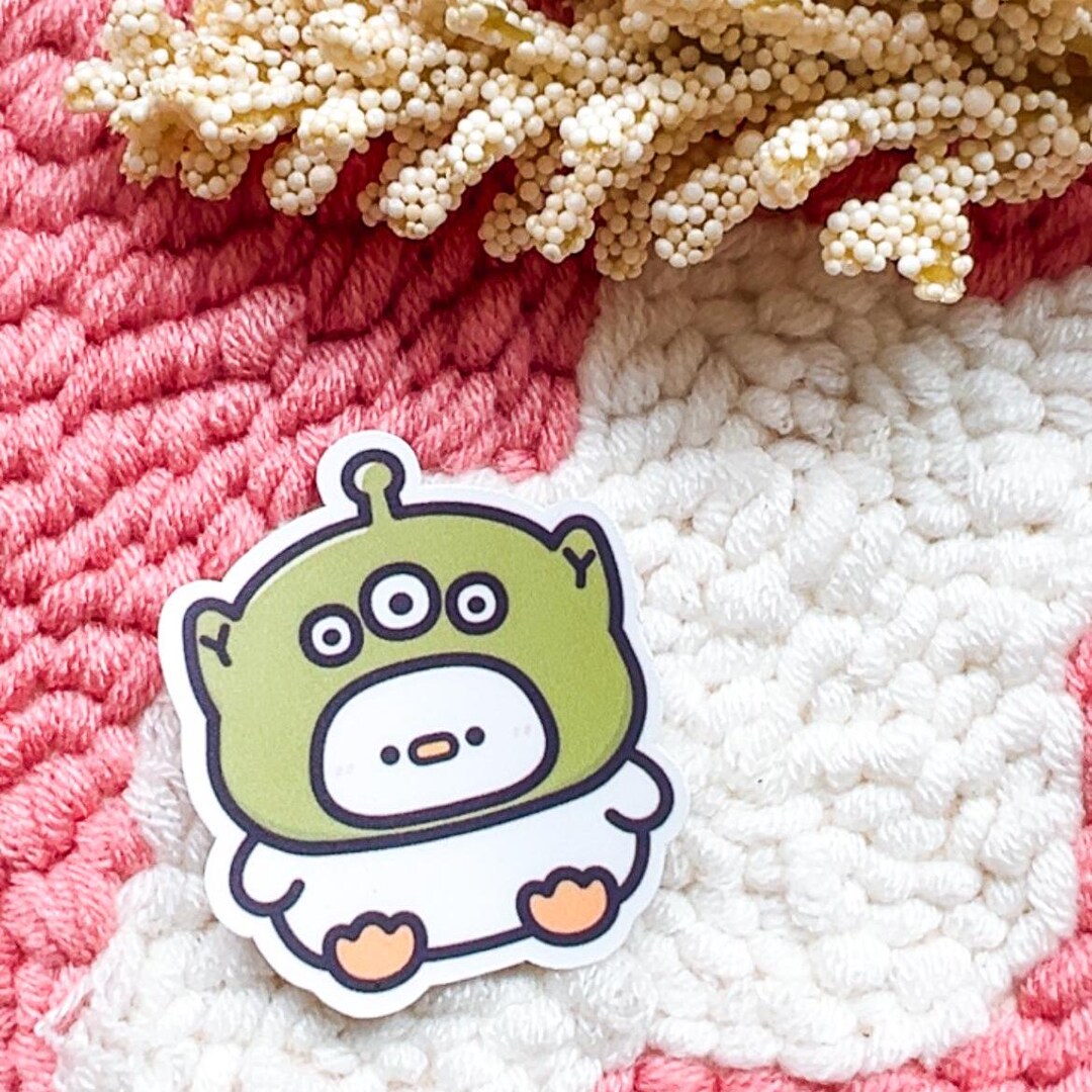 Alien Duck Vinyl Sticker | Cute Kawaii Stationaries | Waterproof ...