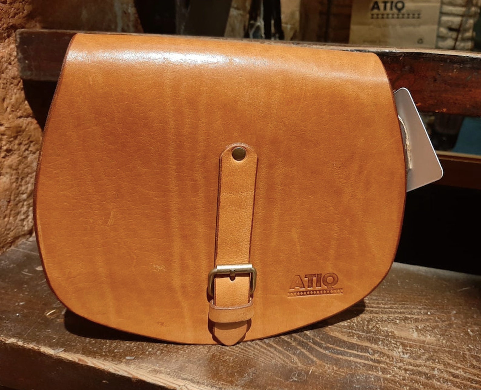 Pacha bag natural leather handmade vintage | Etsy