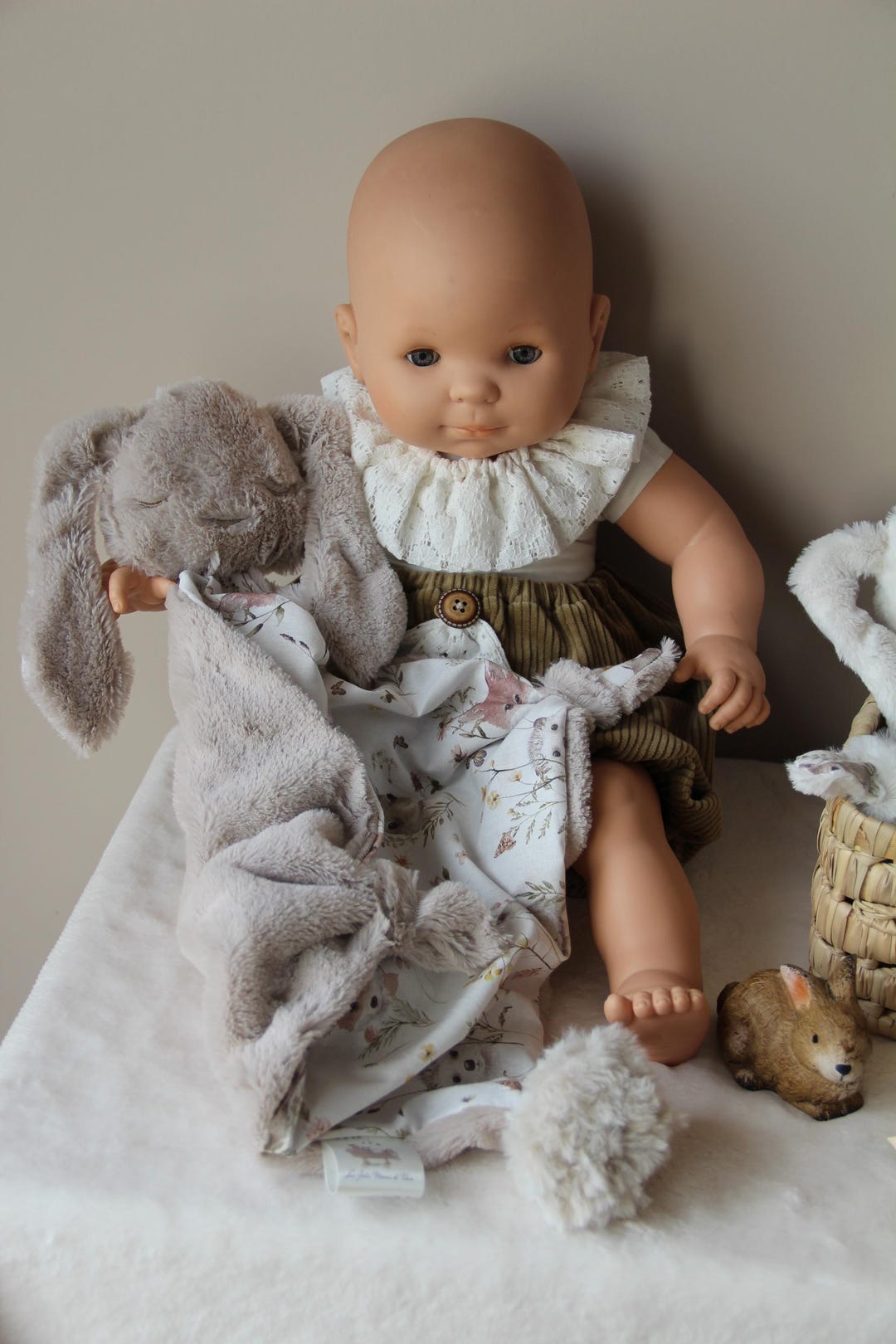 Soft Toy, Soft Light Grey Spring Rabbit - Etsy