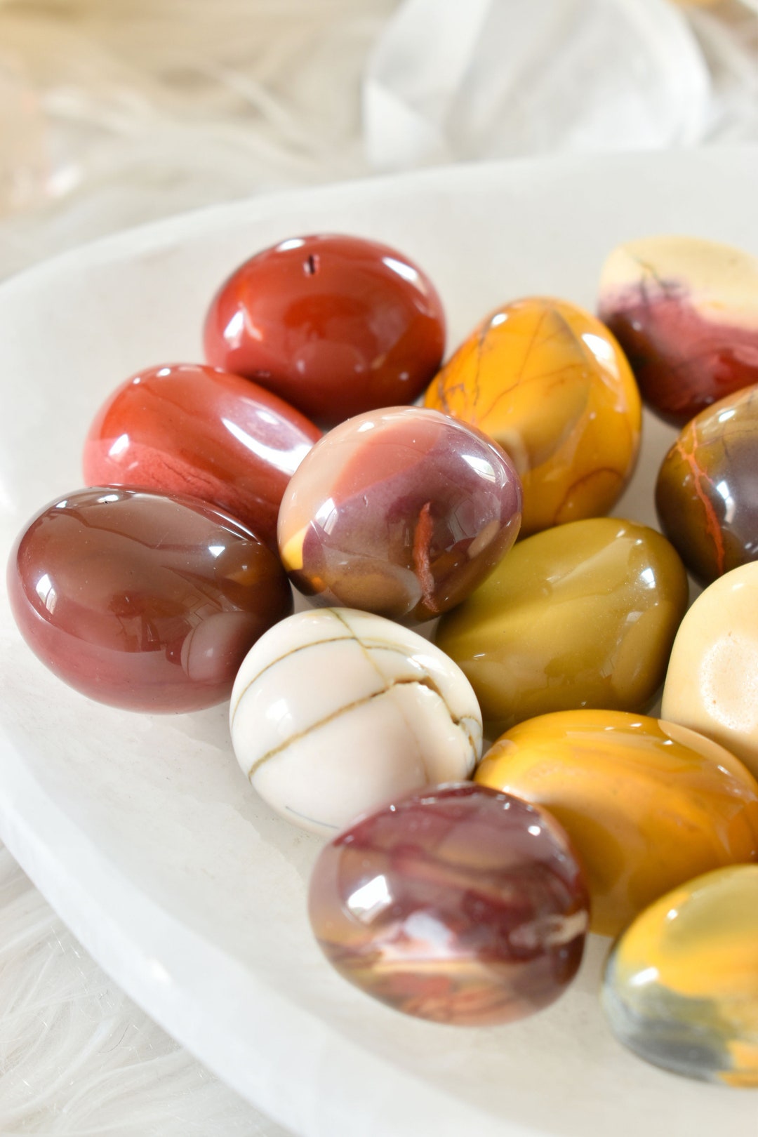 Mokaite Jasper PRESENT MOMENT COURAGE Natural Stone - Etsy