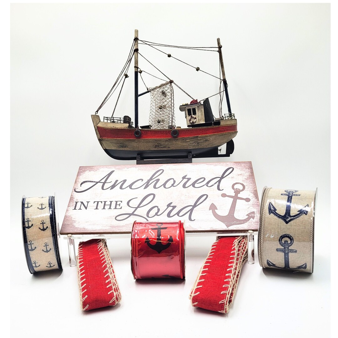 Wreath Supplies, Kit Nautical Trawler Boat, Anchored Sign, Anchor ...