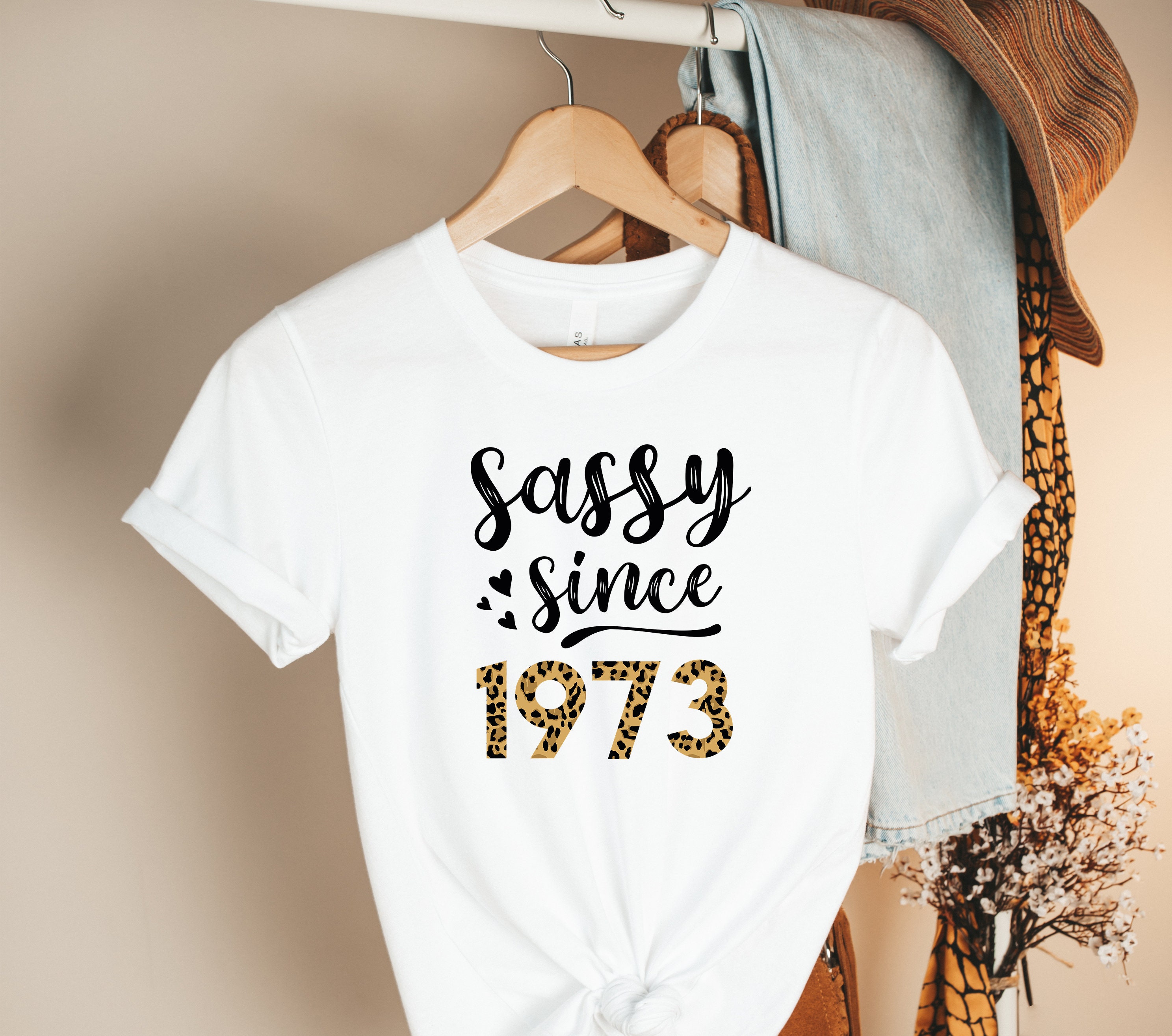 Sassy Since 1973 Tshirt 49th Birthday Shirt Leopard 1973 Etsy